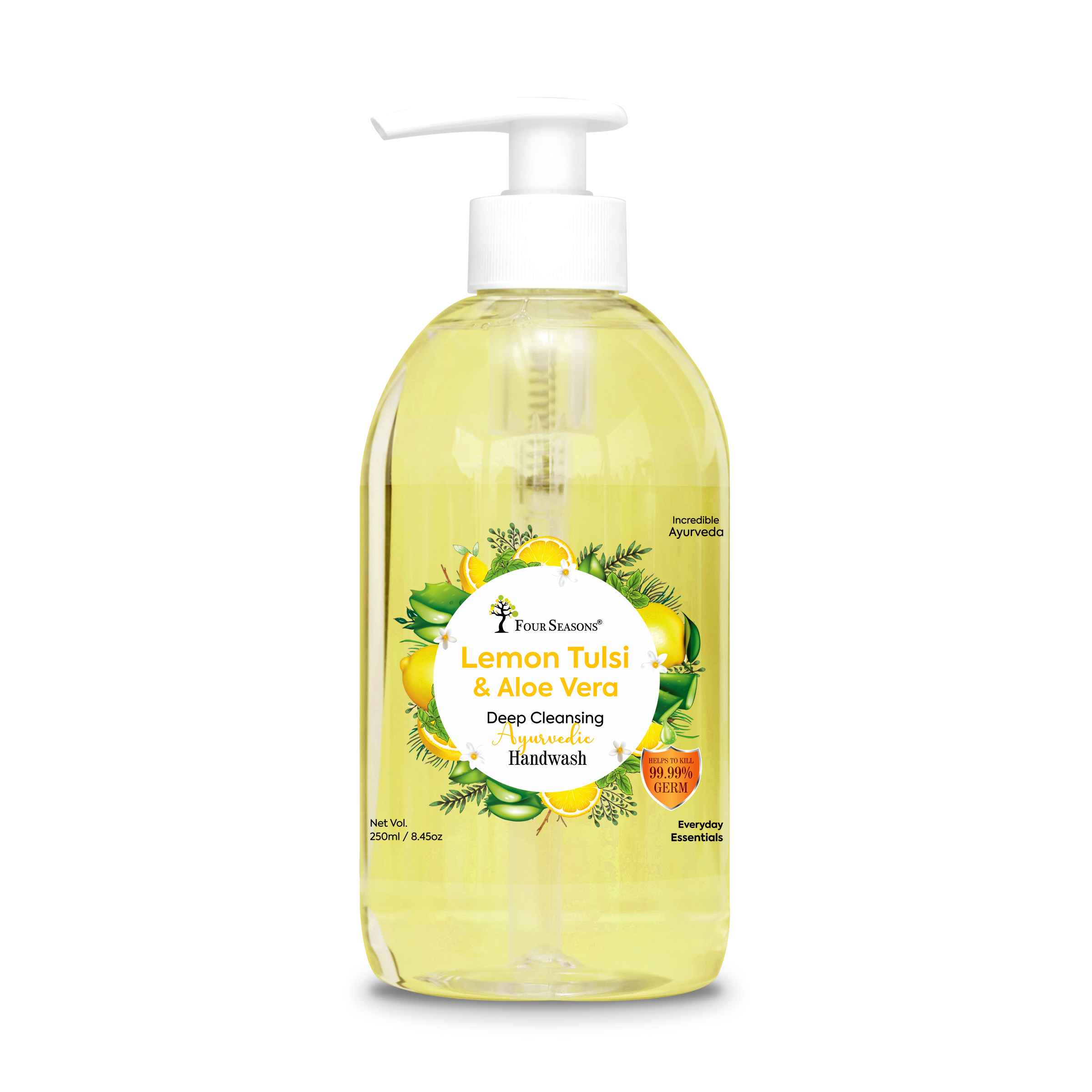 Lemon Tulsi & Aloevera | Deep Cleansing Ayurvedic Handwash – Four ...
