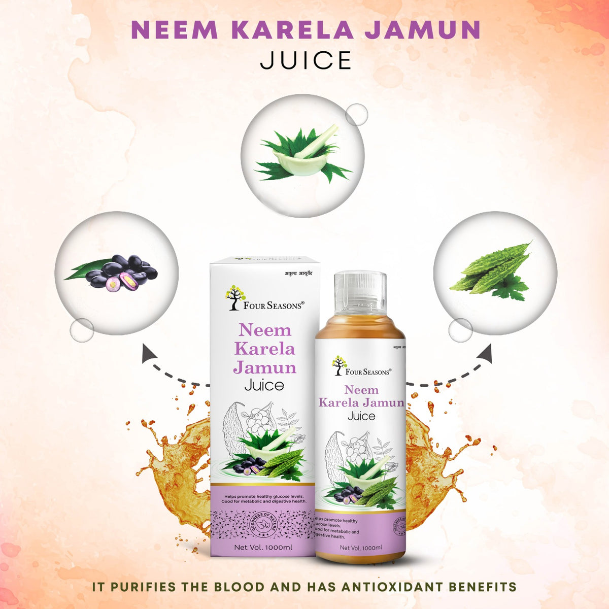 Neem Karela Jamun Juice – Four Seasons Ayurveda