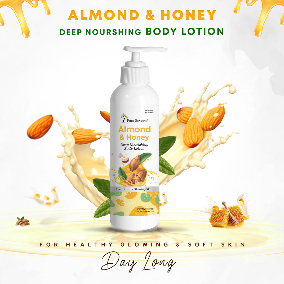 Almond & Honey Deep Nourishing Body Lotion – Four Seasons Ayurveda