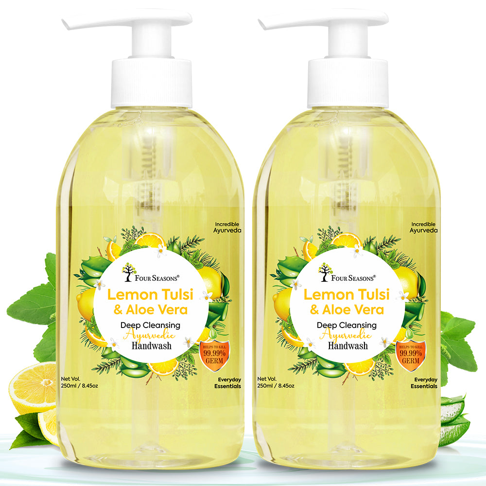Lemon Tulsi & Aloevera | Deep Cleansing Ayurvedic Handwash | Combo Pac ...