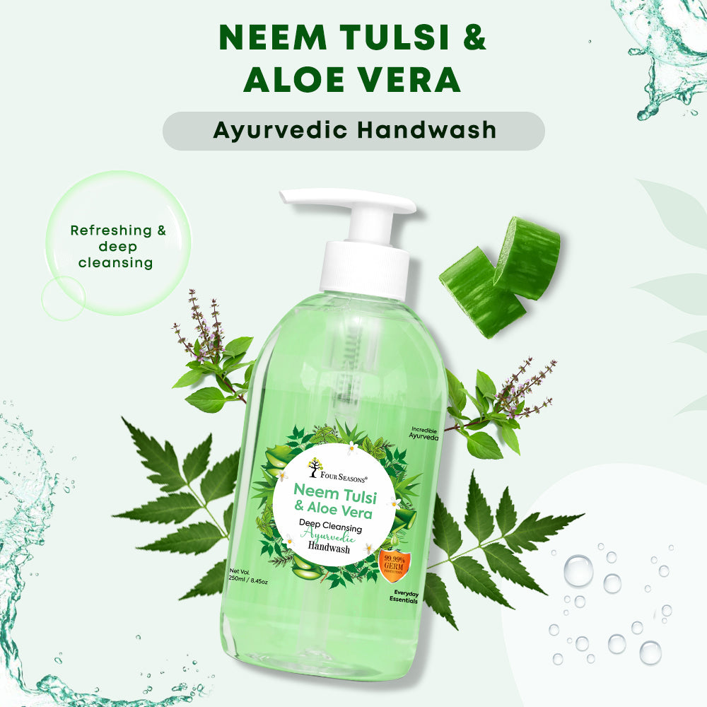 Neem Tulsi & Aloevera | Deep Cleansing Ayurvedic Handwash 250ml + 250m ...